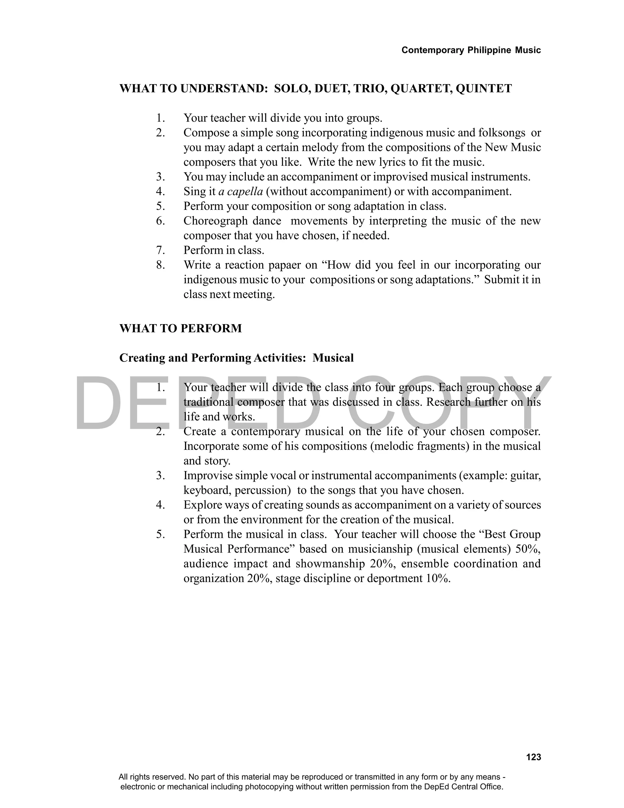 music 10 learners material quarter 3 | PDF