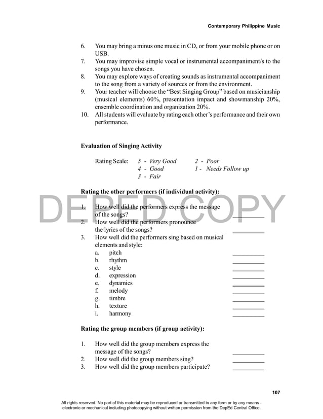 music 10 learners material quarter 3 | PDF