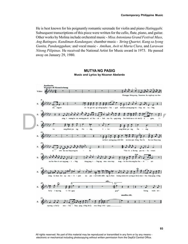 music 10 learners material quarter 3 | PDF