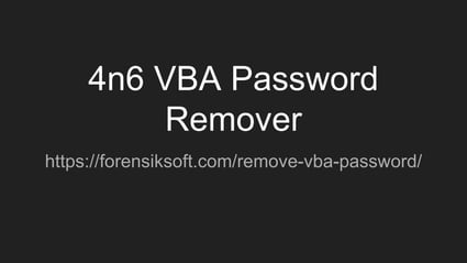 4n6 VBA Password Remover.pptx
