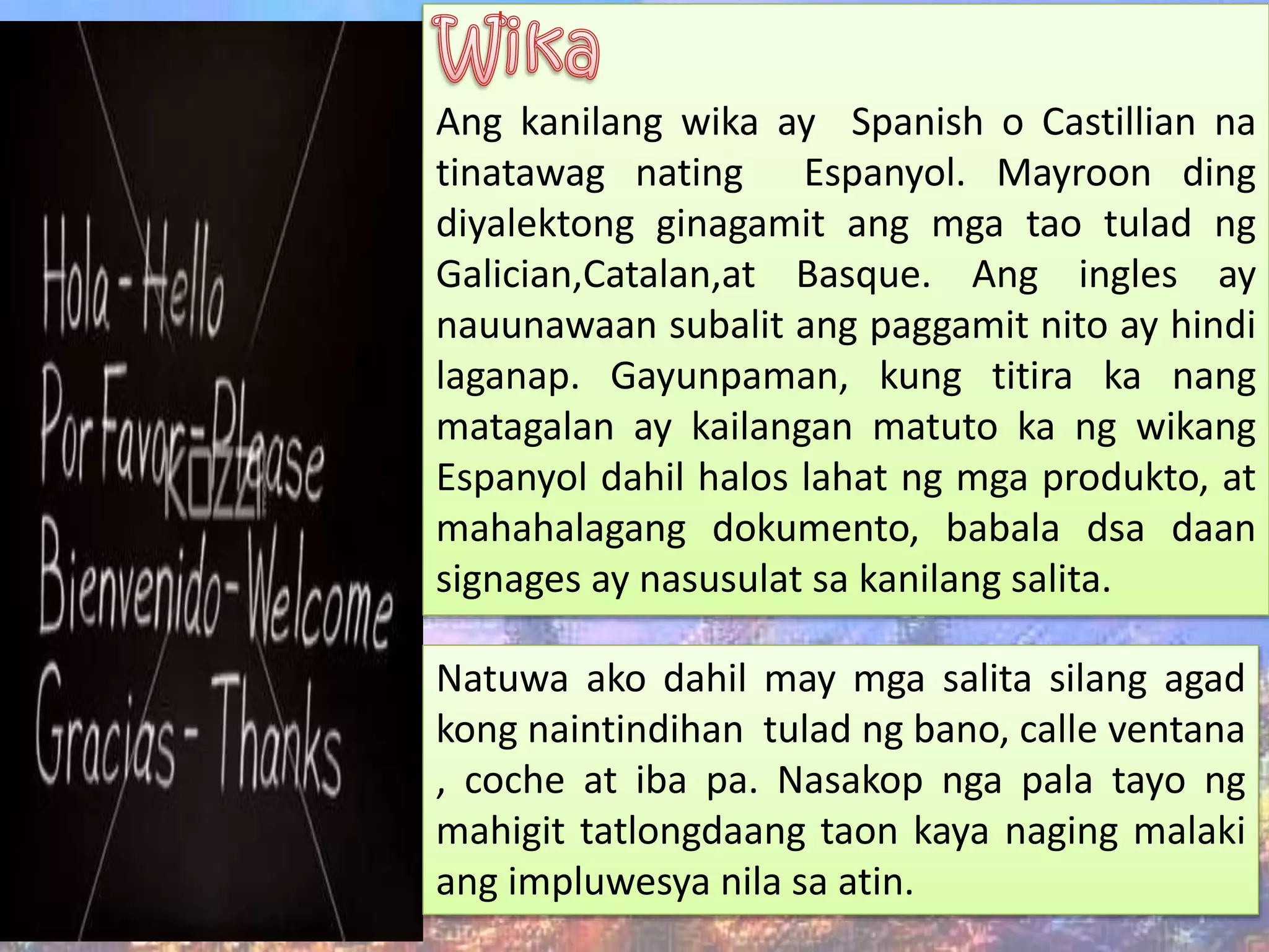 Ang Apat na buwan ko sa Espanya | PPTX
