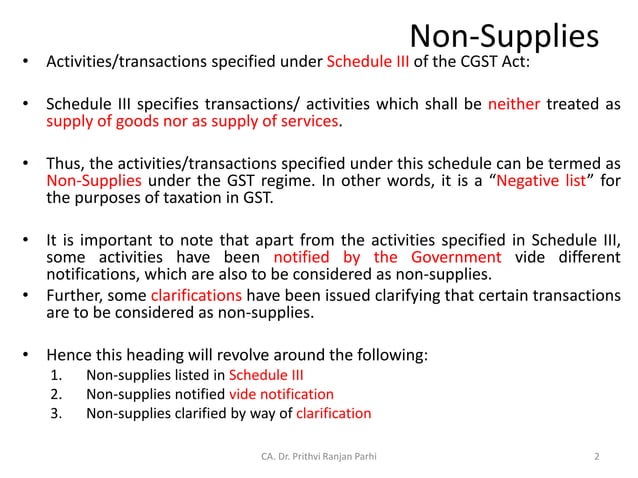 Negative list under GST | PDF