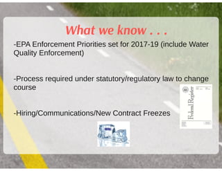 Water/Wastewater Enforcement in the New EPA, Nathan Vassar | PDF ...