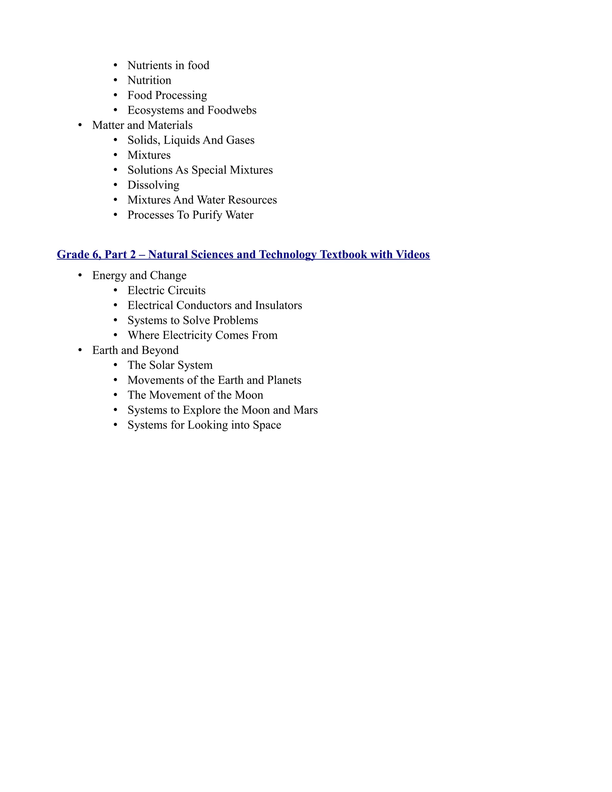 4 Natural Science and Technology Textbooks with Videos, Grades 4-6 | PDF