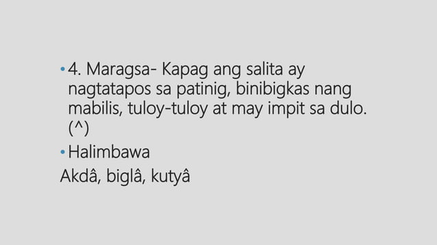 4 na uri ng diin | PPTX