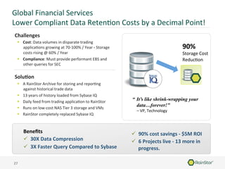 Archiving is a No-brainer - Bloor Analyst and RainStor Executive ...