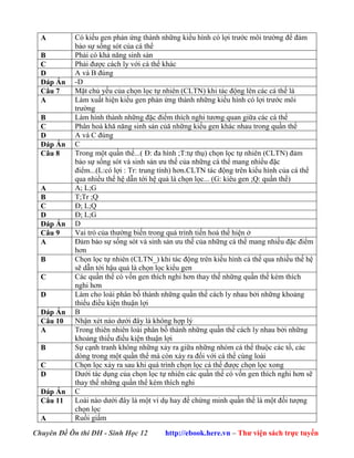Quá trình chọn lọc tự nhiên | PDF