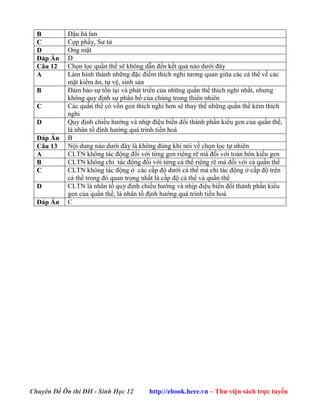 Quá trình chọn lọc tự nhiên | PDF