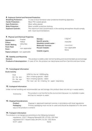 Pigment yellow 150 cas 68511 62-6 safety data sheet msds sds baoxu ...