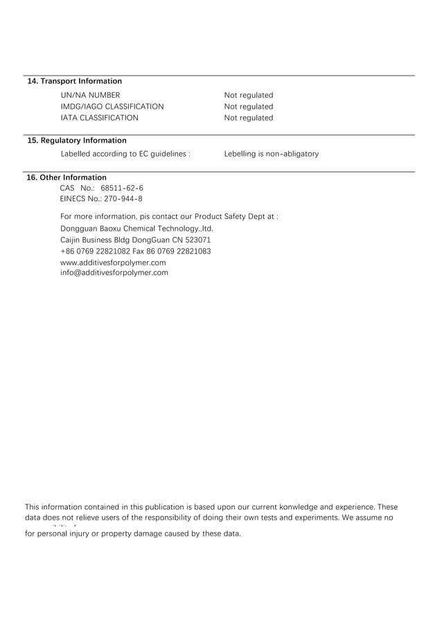 Pigment yellow 150 cas 68511 62-6 safety data sheet msds sds baoxu ...