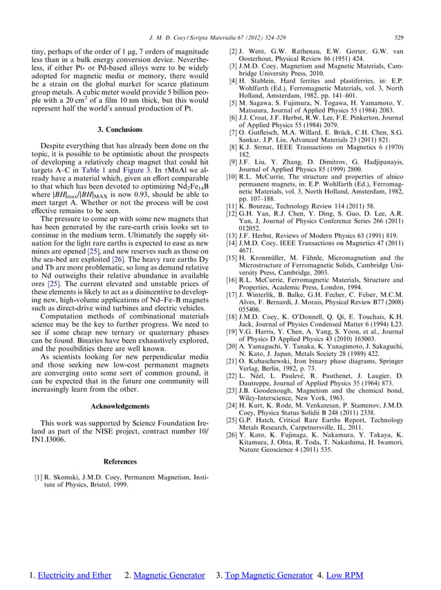 Permanent magnets: Plugging the gap | PDF | Physics | Science