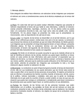 Análisis de la estructura del noticiero televisivo | DOCX