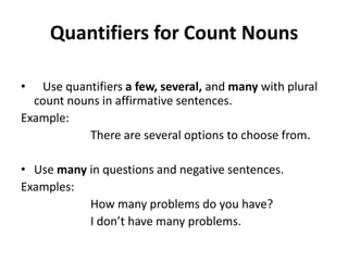 Nouns and Quantifiers | PPTX