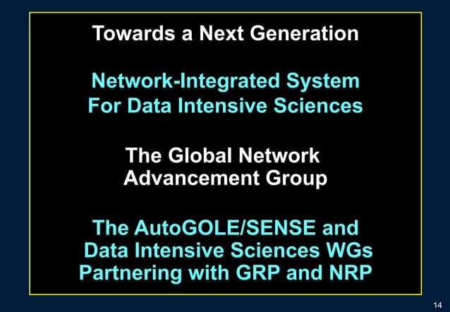 Global Network Advancement Group Next Generation Network-Integrated Systems | PPT