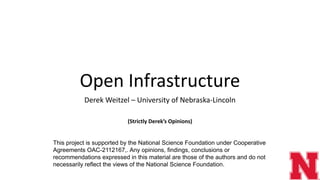 Panel: Open Infrastructure for an Open Society: OSG, Commercial Clouds ...