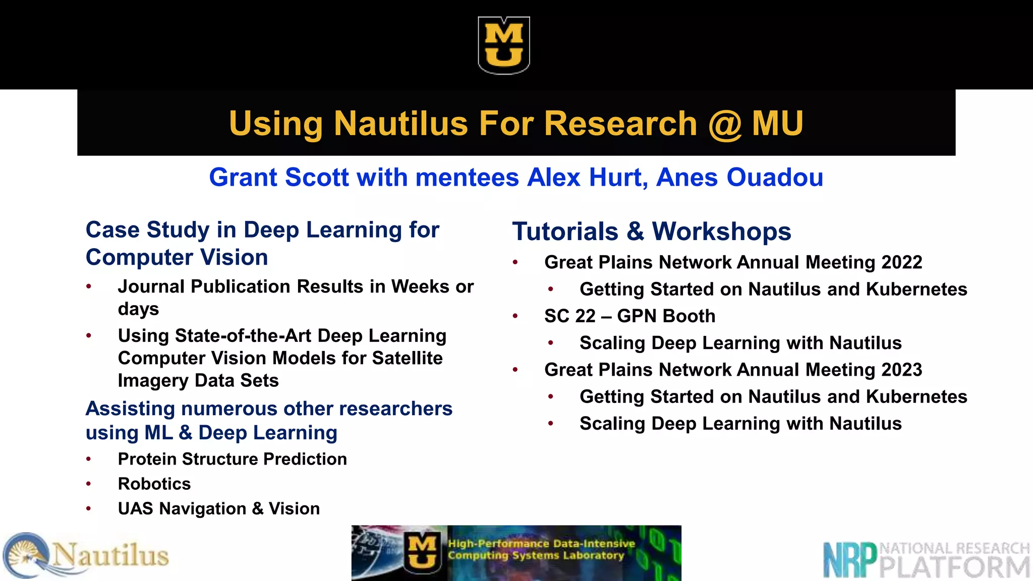 Panel: Building the NRP Ecosystem with the Regional Networks on their Campuses; | PPTX