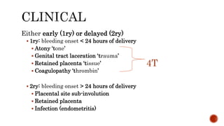 4Nsic - Postpartum Hemorrhage | PPTX | Pregnancy | Reproductive Health