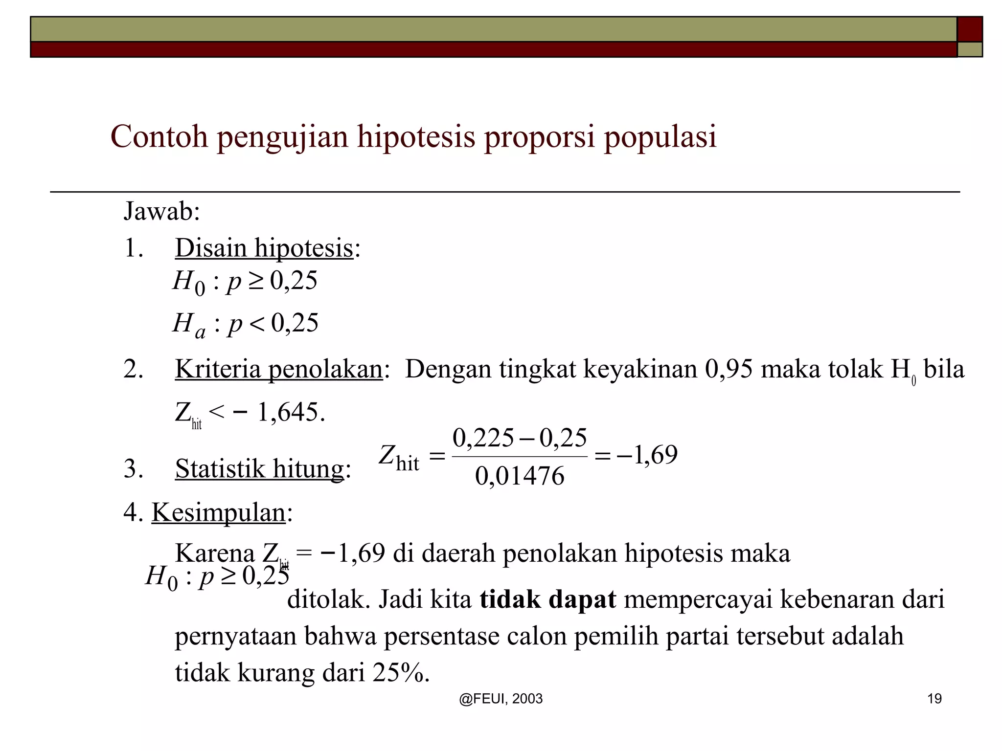 Pengujian hipotesis | PPT