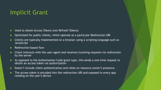 (4) OAuth 2.0 Obtaining Authorization | PPTX