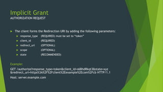 (4) OAuth 2.0 Obtaining Authorization | PPT