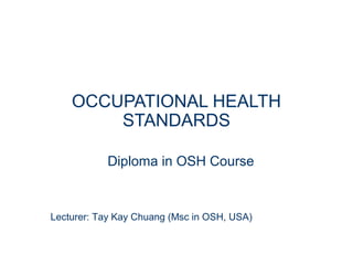 4 occupational health standards DOSH | PPT