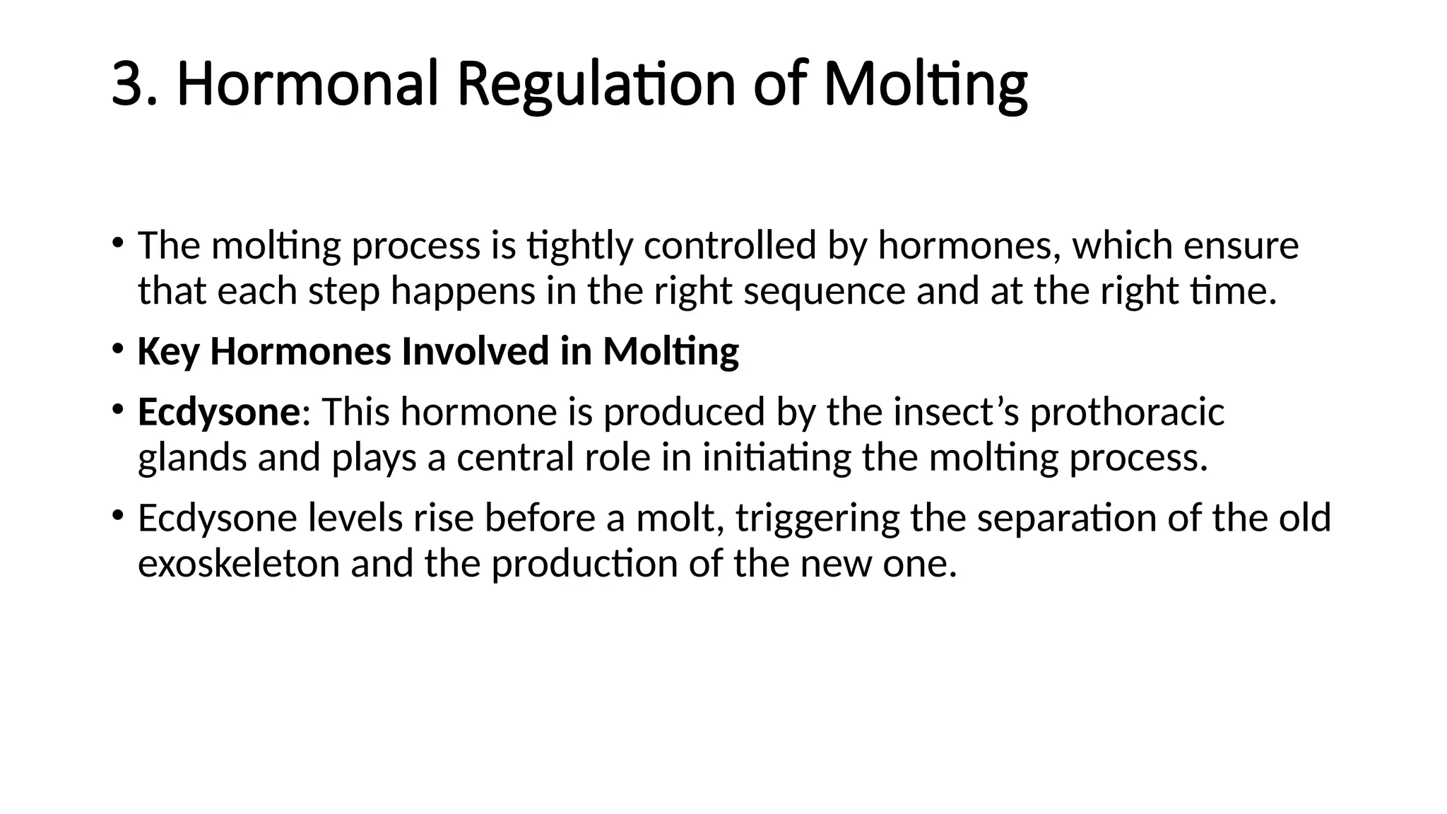 Molting or Ecdysis, Its stages and Enzymes | PPTX