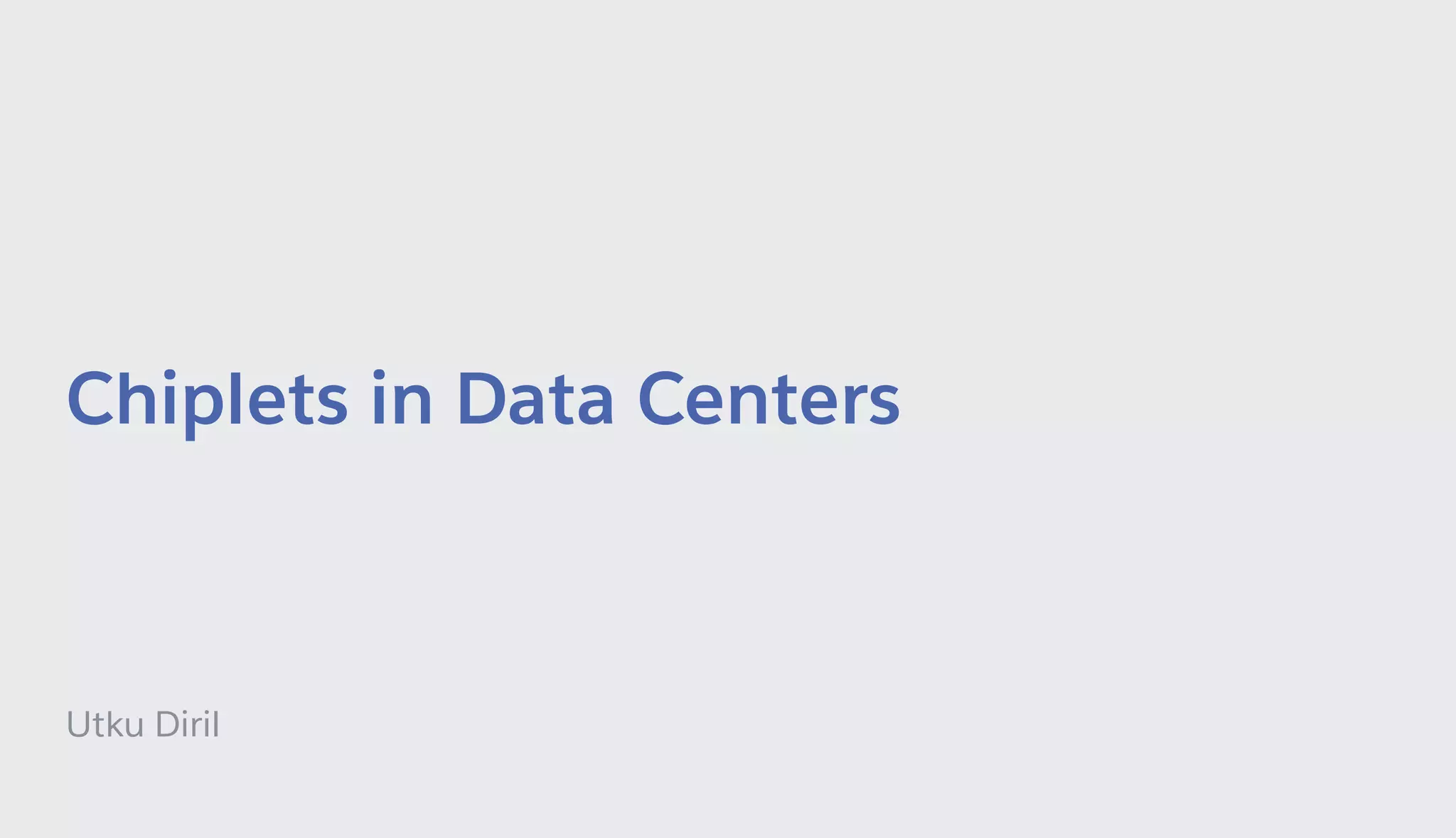 Chiplets in Data Centers | PDF