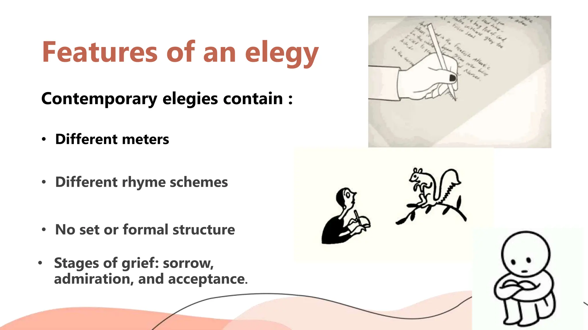 The Presentation Focus on the Elegy, a type of Poem. With an original ...