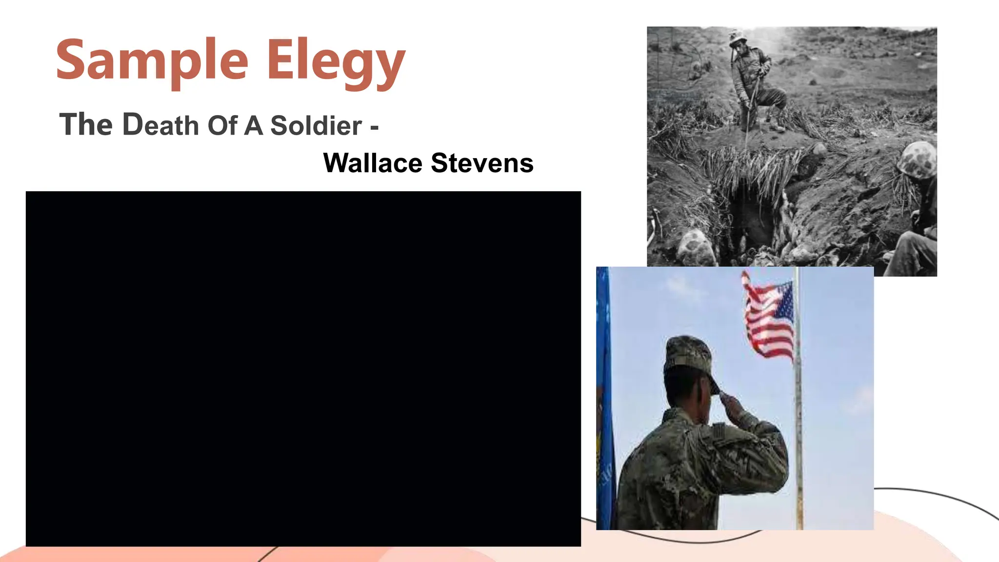 The Presentation Focus on the Elegy, a type of Poem. With an original ...