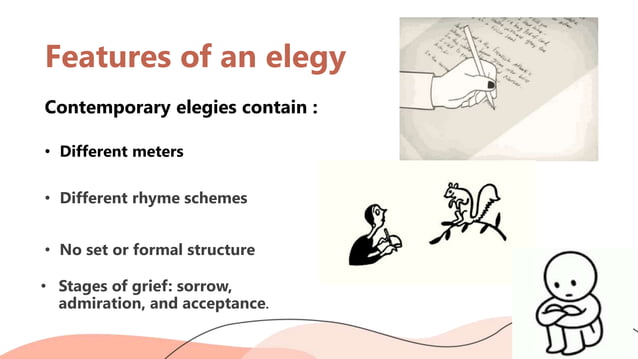 The Presentation Focus on the Elegy, a type of Poem. With an original ...