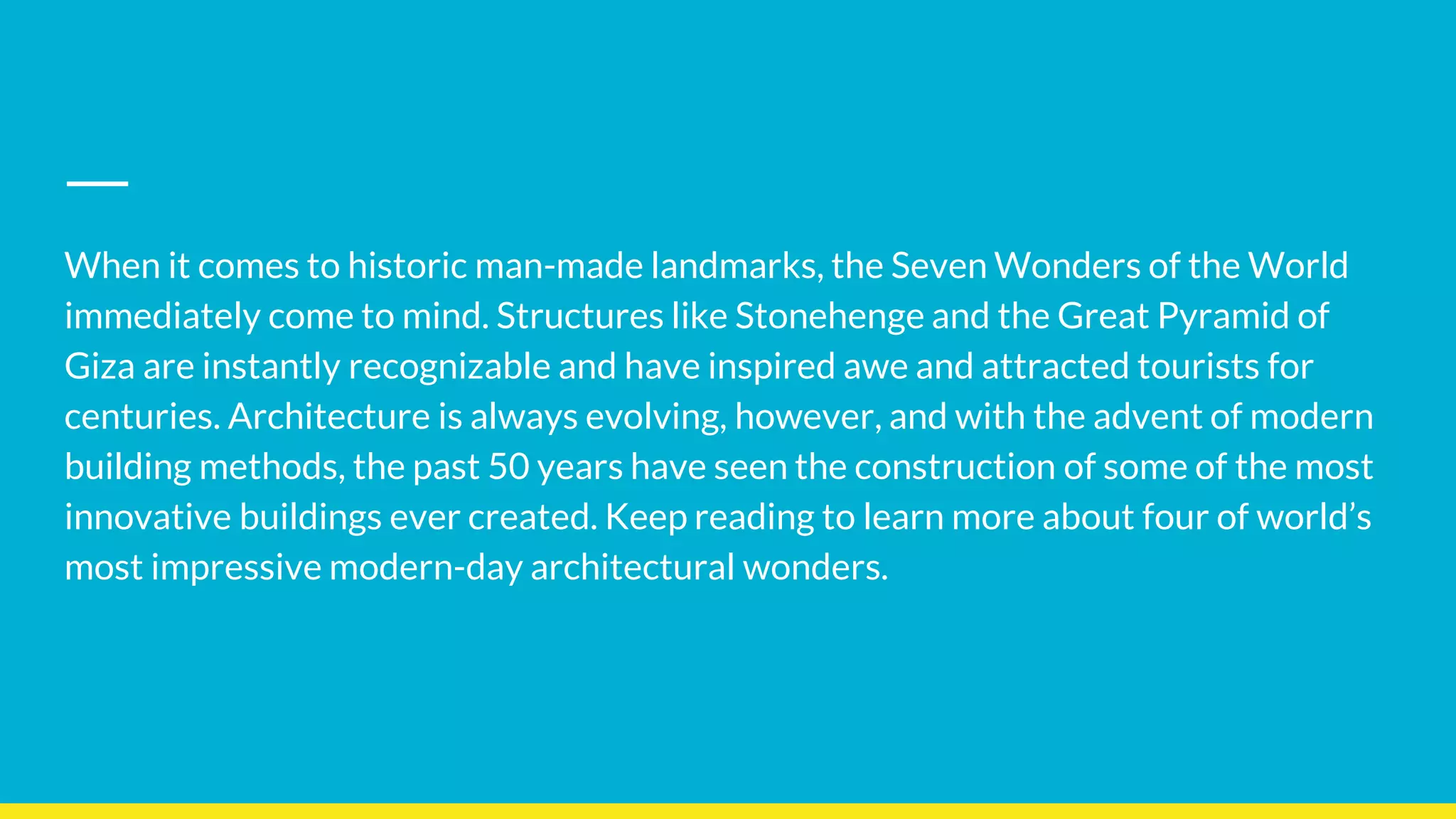 4 of the World's Most Amazing Architectural Structures | PPT