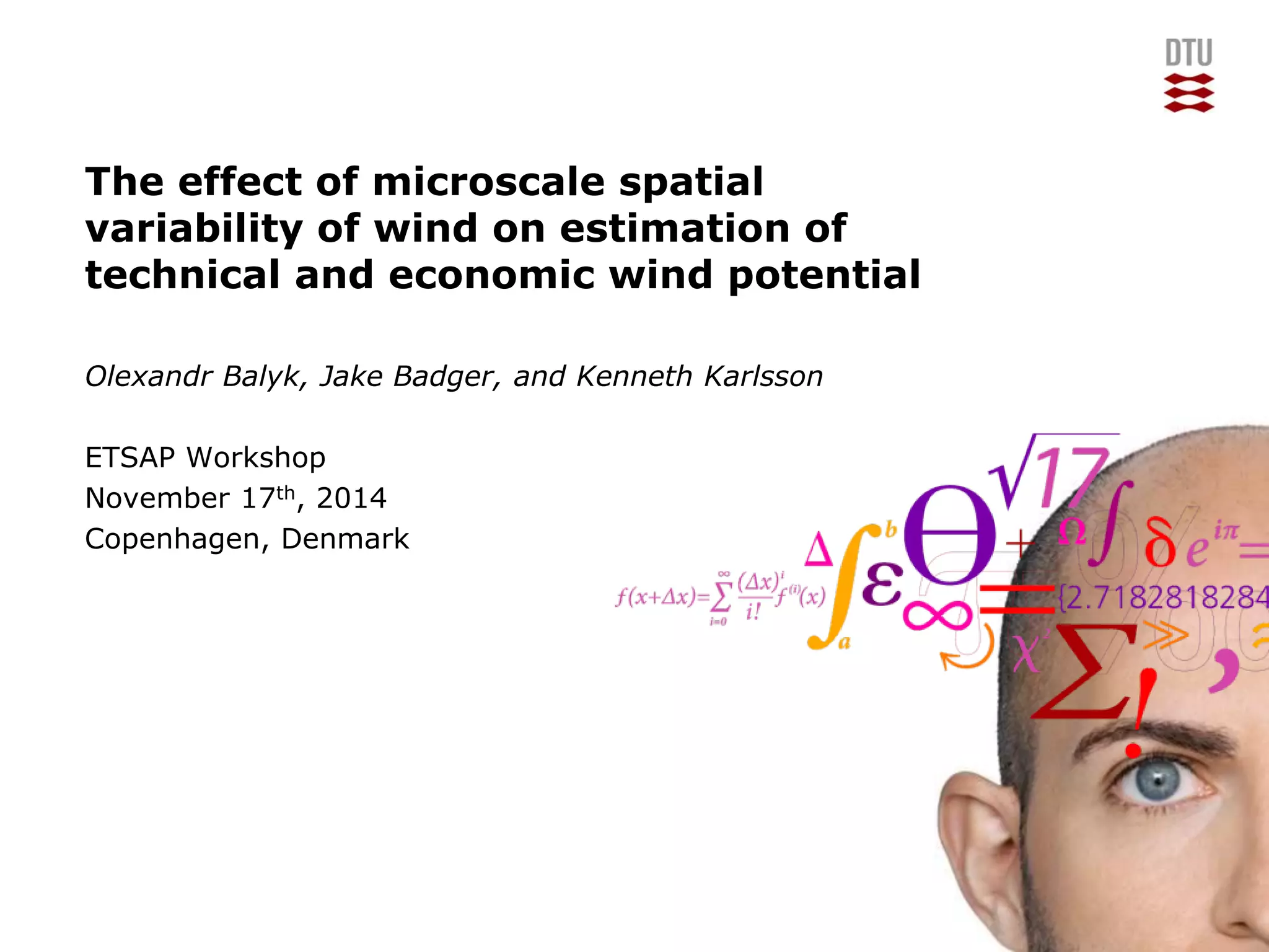 The effect of microscale spatial variability of wind on estimation of ...