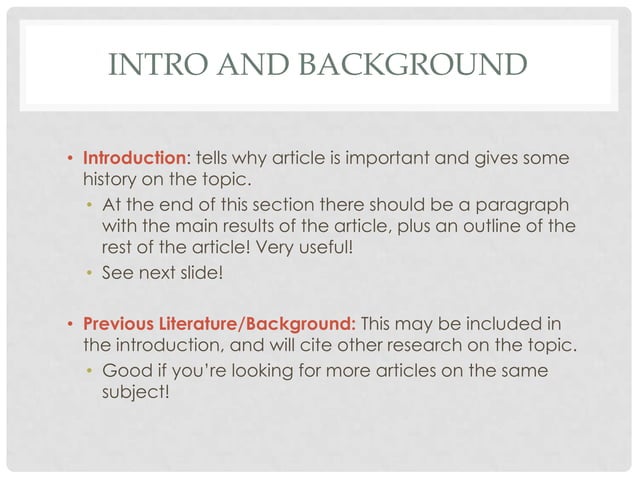 Reading Academic Journal Articles | PPTX