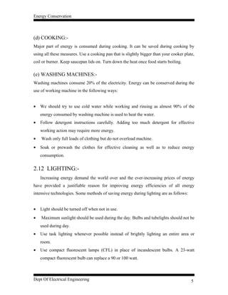 ENERGY CONSERVATION report By EE-63 | PDF