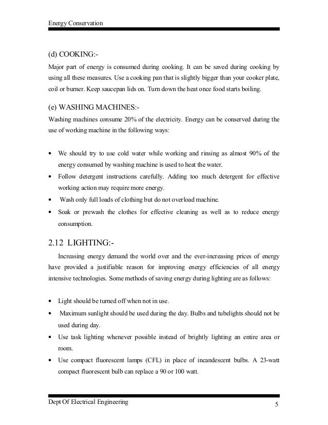 ENERGY CONSERVATION report By EE-63
