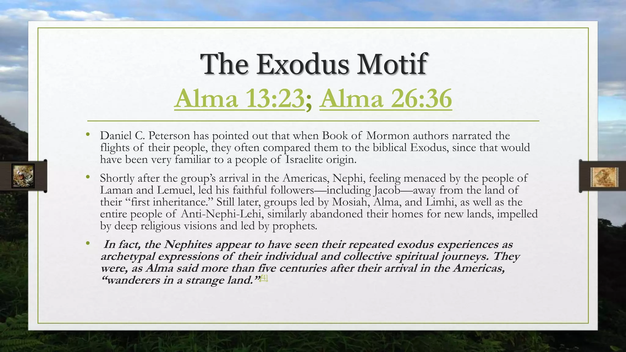 4 our journey of faith the exodus patterns provocation of grace & tree ...