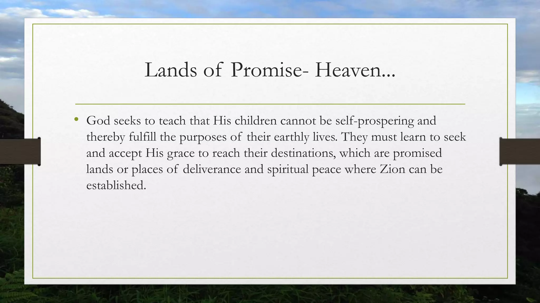 4 our journey of faith the exodus patterns provocation of grace & tree ...