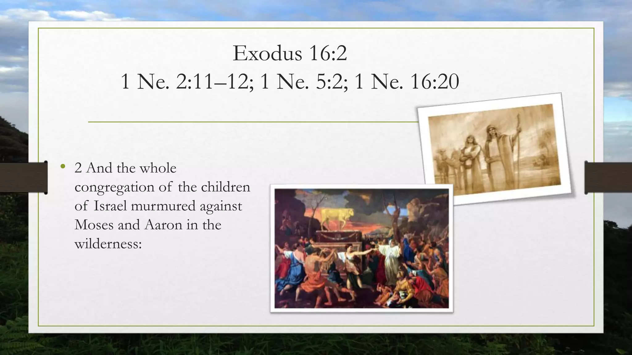 4 our journey of faith the exodus patterns provocation of grace & tree ...