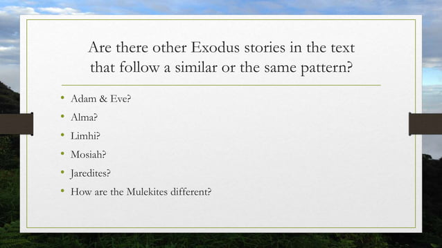 4 our journey of faith the exodus patterns provocation of grace & tree ...