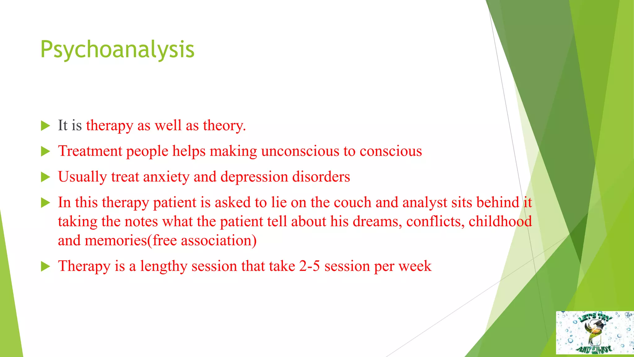 Therapeutic process in psychoanalytical theory | PPT