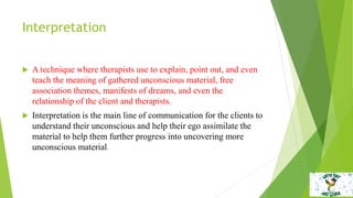 Therapeutic process in psychoanalytical theory | PPT