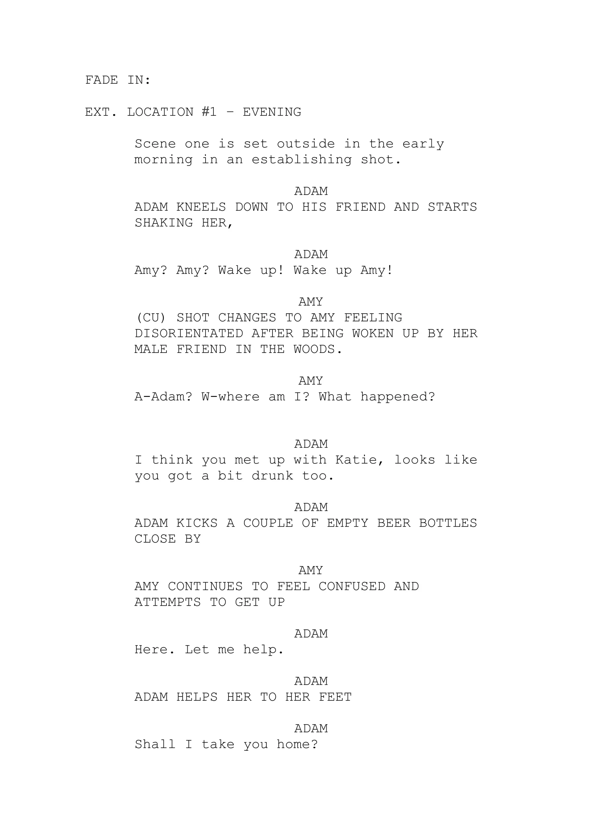 4 page script | DOCX