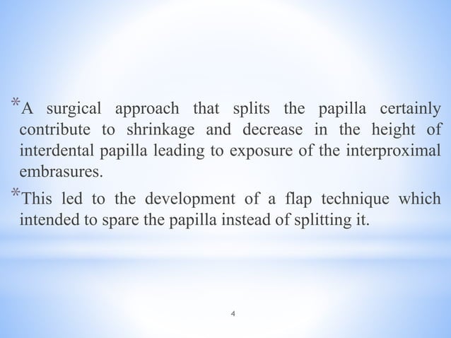 Papilla preservation flap | PPTX