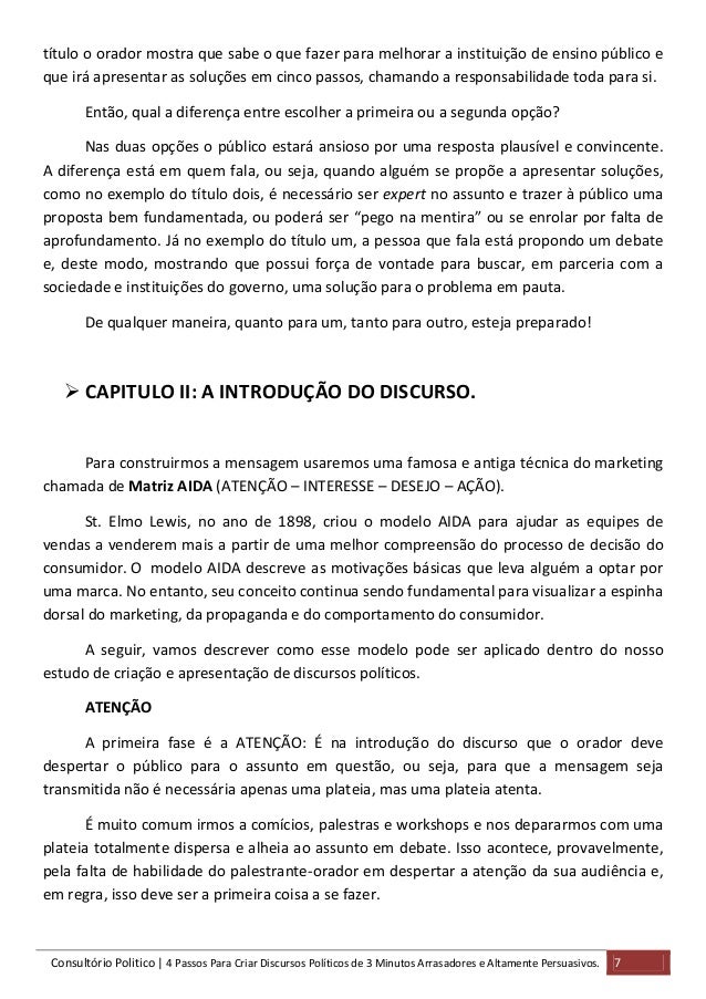 4 passos para criar discursos políticos de 3 minutos