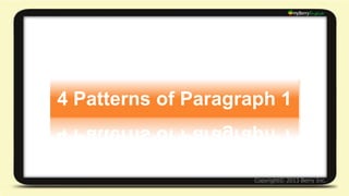 4 Patterns of Paragraph 1 - パラグラフの4パターン① | PPT