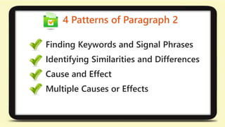 4 Patterns of Paragraph 2 - パラグラフの4パターン② | PPT