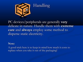 PC Building Precautions | PPT