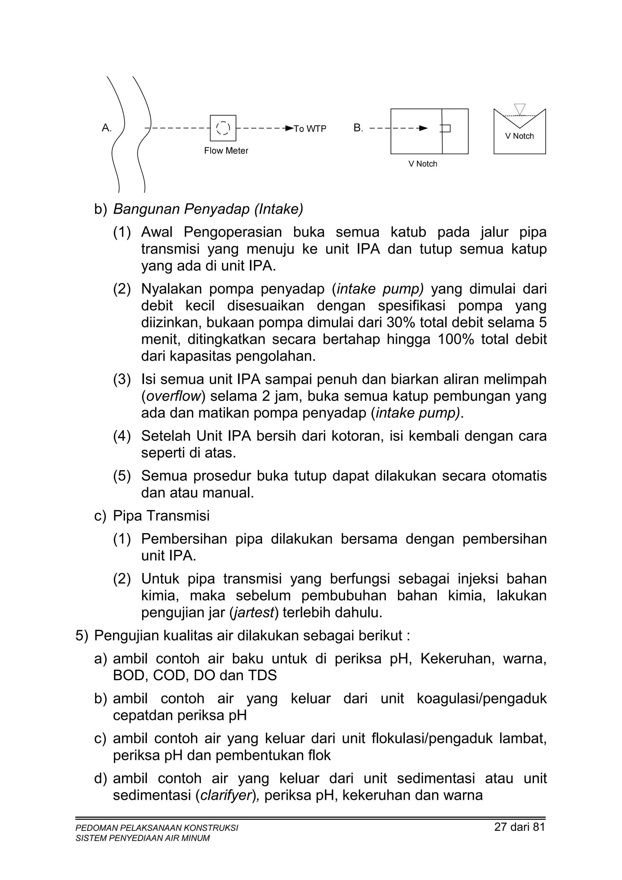 Pedoman Pelaksanaan Konstruksi Sistem Penyediaan Air Minum | PDF