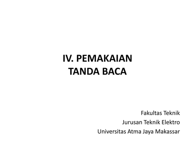 4 pemakaian tanda baca | PDF