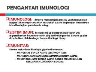 sistem imunitas (kekebalan tubuh) | PPT